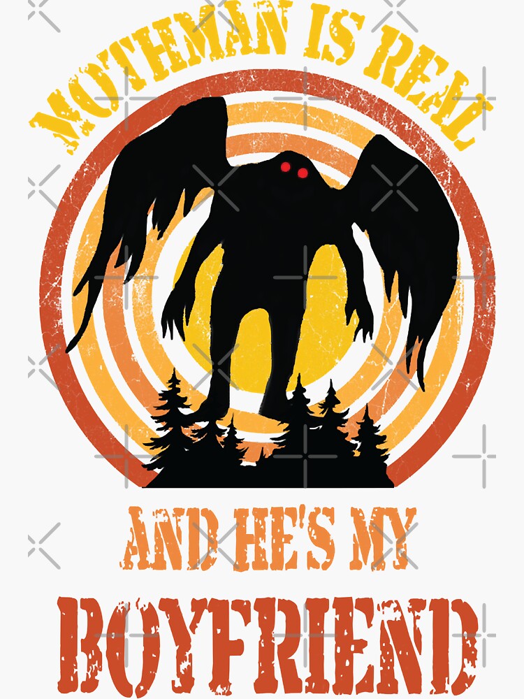 "Vintage Retro Mothman Gifts Movie Fans" Sticker for Sale by ...