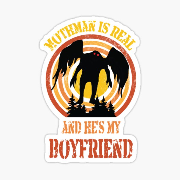 "Vintage Retro Mothman Gifts Movie Fans" Sticker for Sale by ...