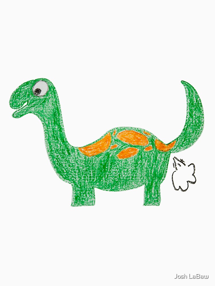 "Cartoon Dinosaur Fart - in Crayon" T-shirt for Sale by joshlabaw ...