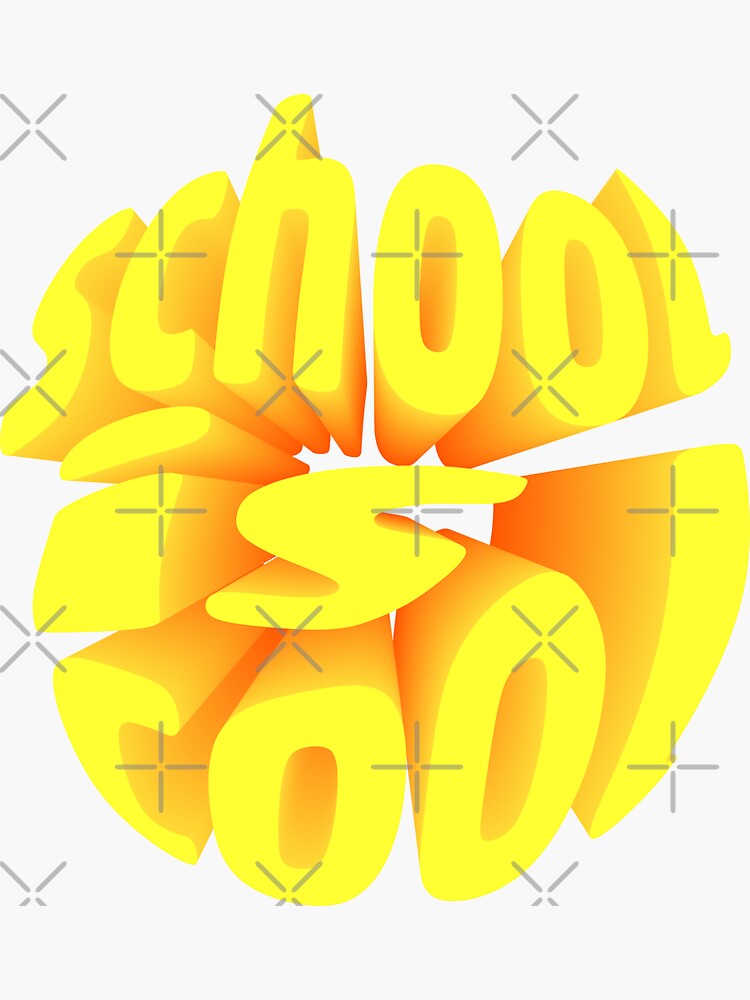 "School is cool yellow" Sticker for Sale by AnnaEleCreate | Redbubble