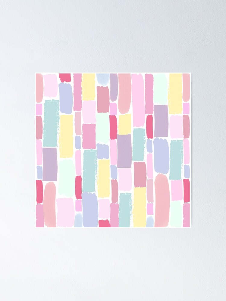 "Pastel Blocks" Poster for Sale by AtHomeWithGrace | Redbubble