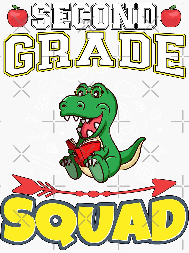 "Second Grade Squad Elementary Primary School" Sticker for Sale by ...