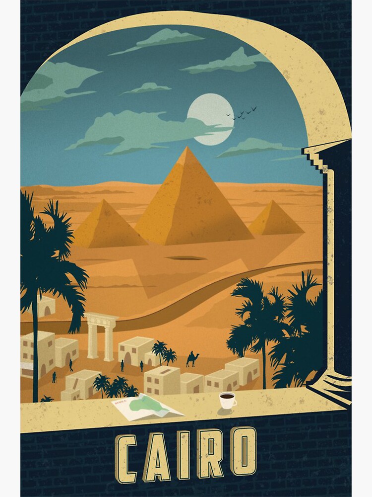 "Cairo Egypt Vintage Travel Decal" Sticker for Sale by MeLikeyTees ...