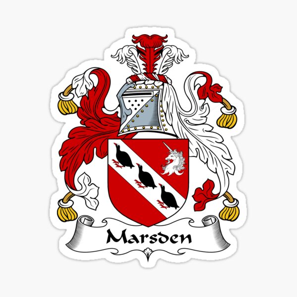 "Marsden " Sticker for Sale by HaroldHeraldry | Redbubble
