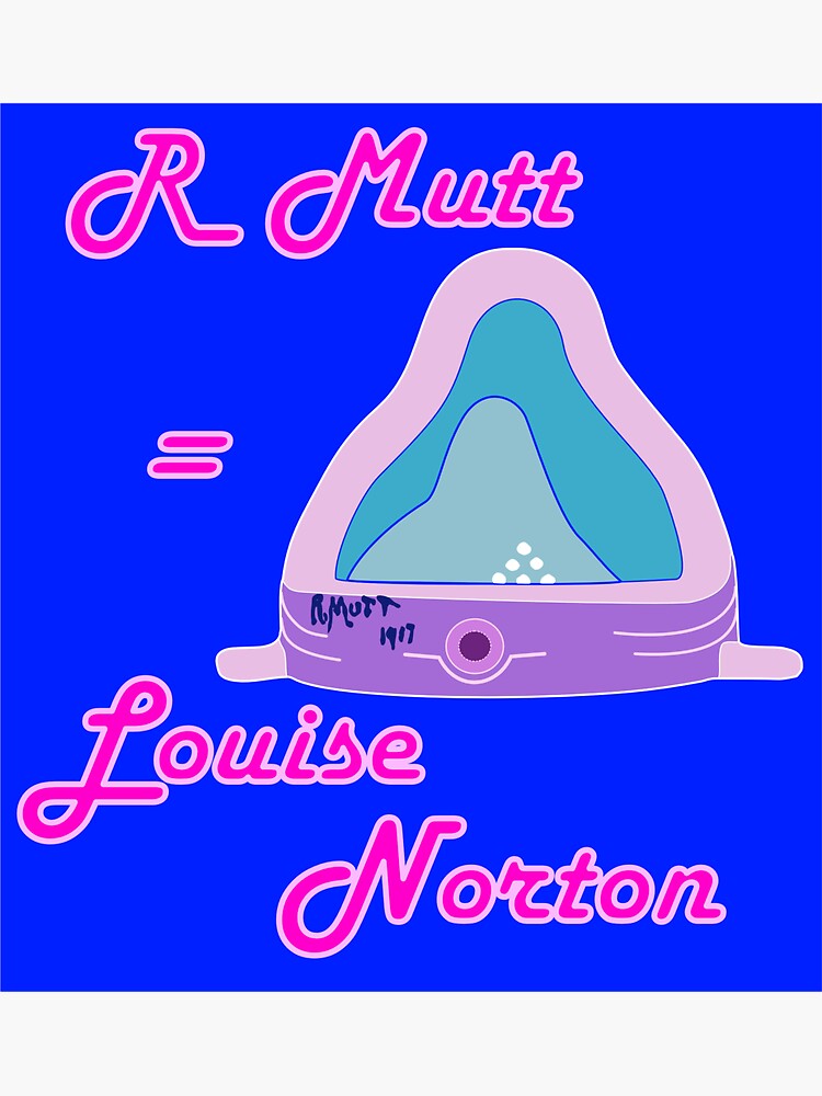 "Louise Norton is R Mutt Blue and Pink" Sticker for Sale by Fredios ...