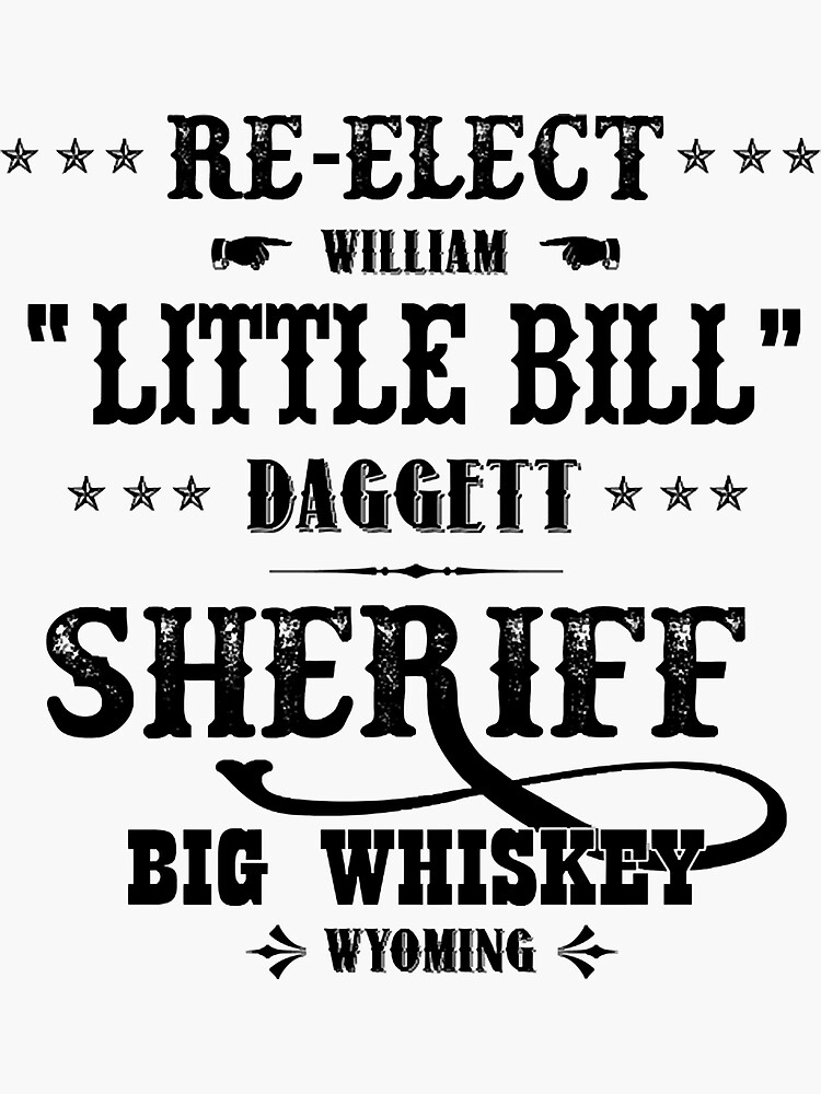 "Little Bill Daggett from Unforgiven " Sticker for Sale by ...