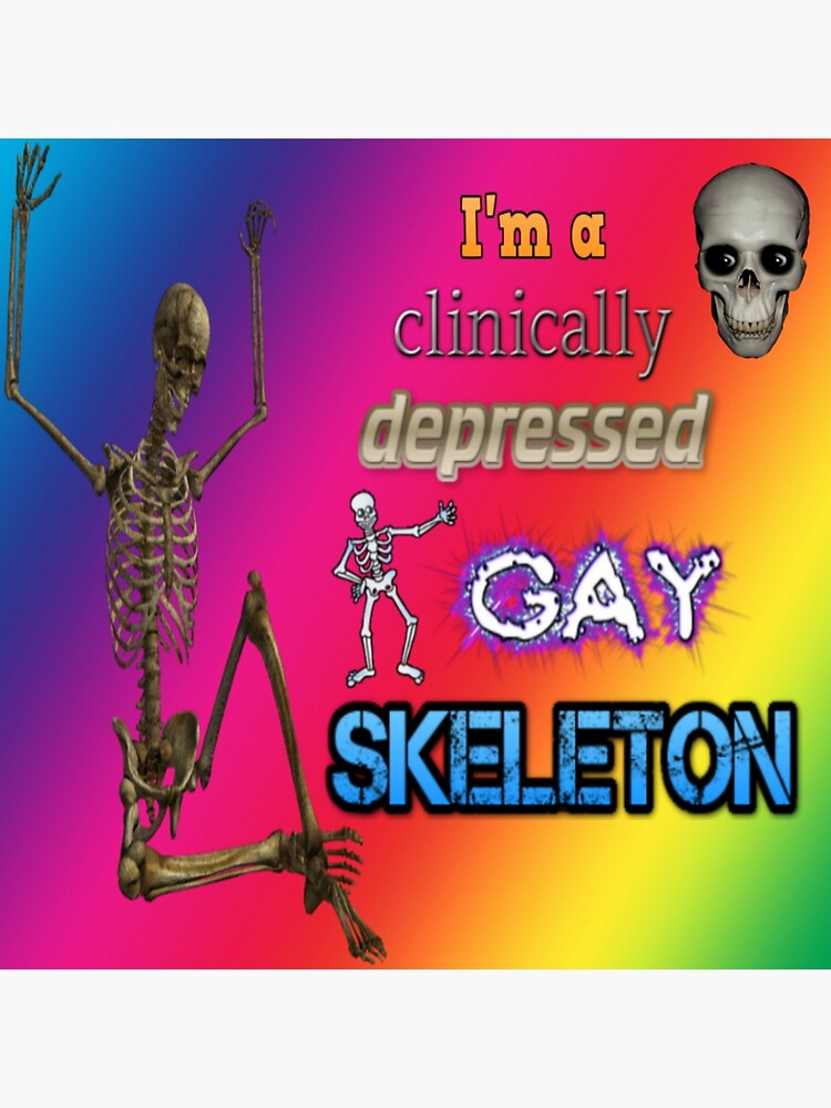 "Depressed Gay Skeleton Pride" Art Print for Sale by kylo69 | Redbubble