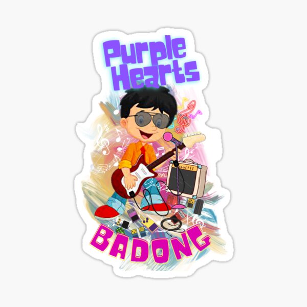 "BADONG CŒURS VIOLET" Sticker for Sale by FlavieKilback | Redbubble