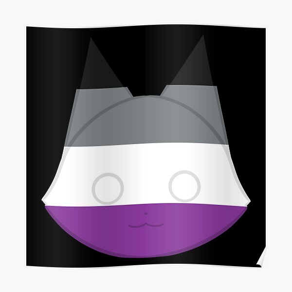 "Asexual Cat Icon Design" Poster for Sale by JaxSabertooth | Redbubble