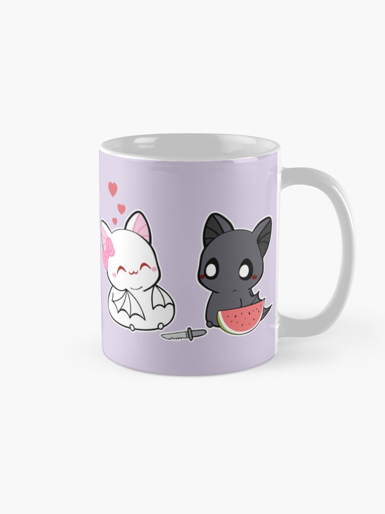 "Cute bats eating watermelon" Coffee Mug for Sale by CuddlyBats | Redbubble