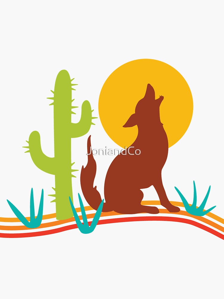 "Southwest Coyote" Sticker for Sale by JoniandCo | Redbubble