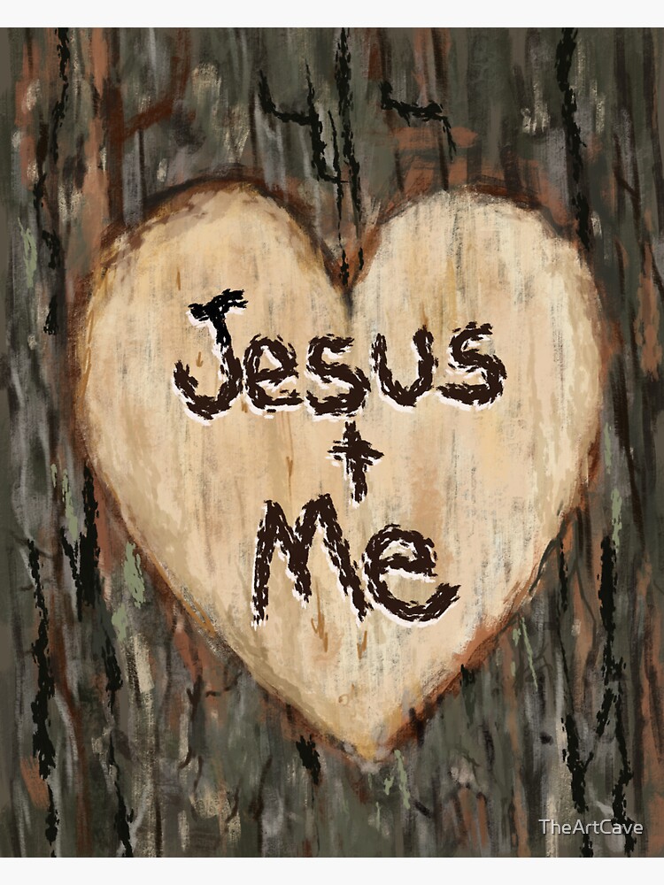 "Jesus and Me" Sticker for Sale by TheArtCave | Redbubble