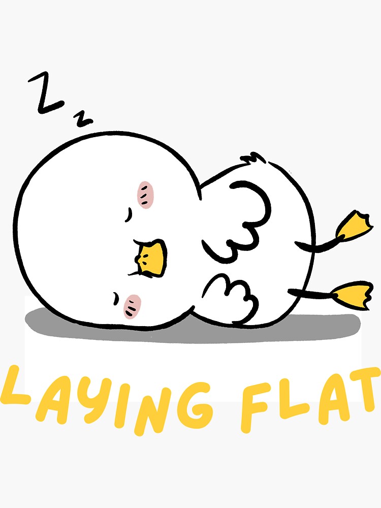 "Laying Flat Movement" Sticker for Sale by FarmTheLife | Redbubble