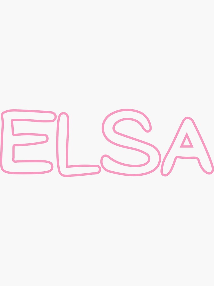 "Elsa - Name " Sticker for Sale by Name-Bubble | Redbubble