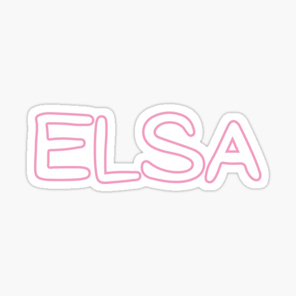 "Elsa - Name " Sticker for Sale by Name-Bubble | Redbubble