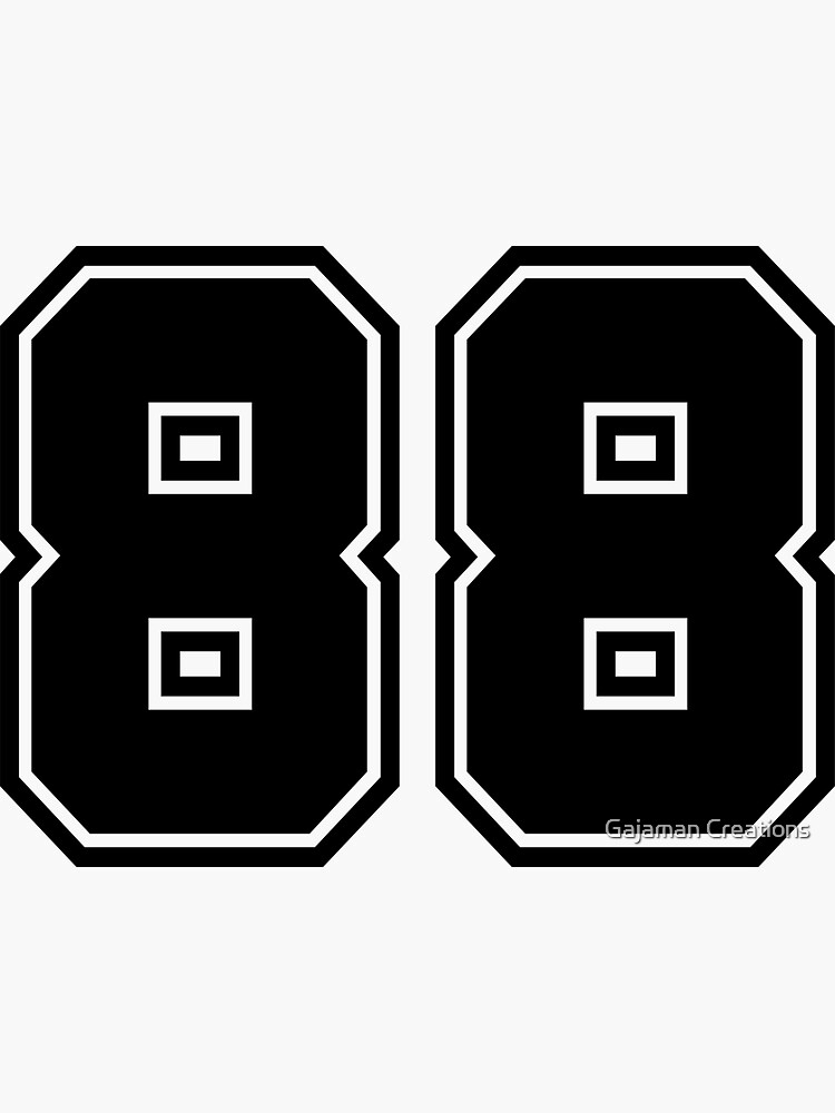 "88" Sticker for Sale by NipunHiranya | Redbubble