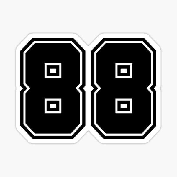 "88" Sticker for Sale by NipunHiranya | Redbubble