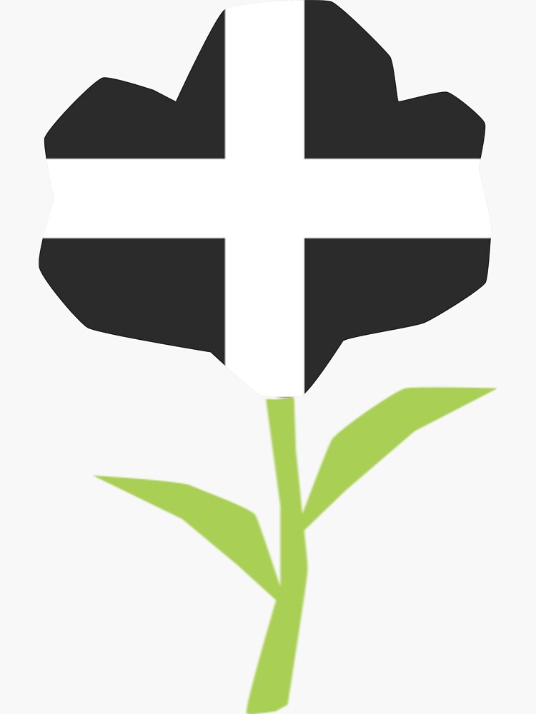 "Flower Cornish flag" Sticker for Sale by CornishPanda | Redbubble