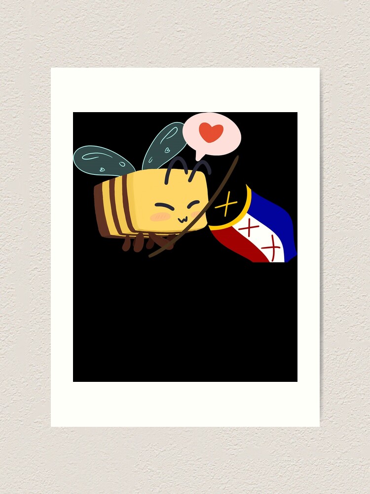 "Minecraft Bee with the Lmanburg flag " Art Print for Sale by ...