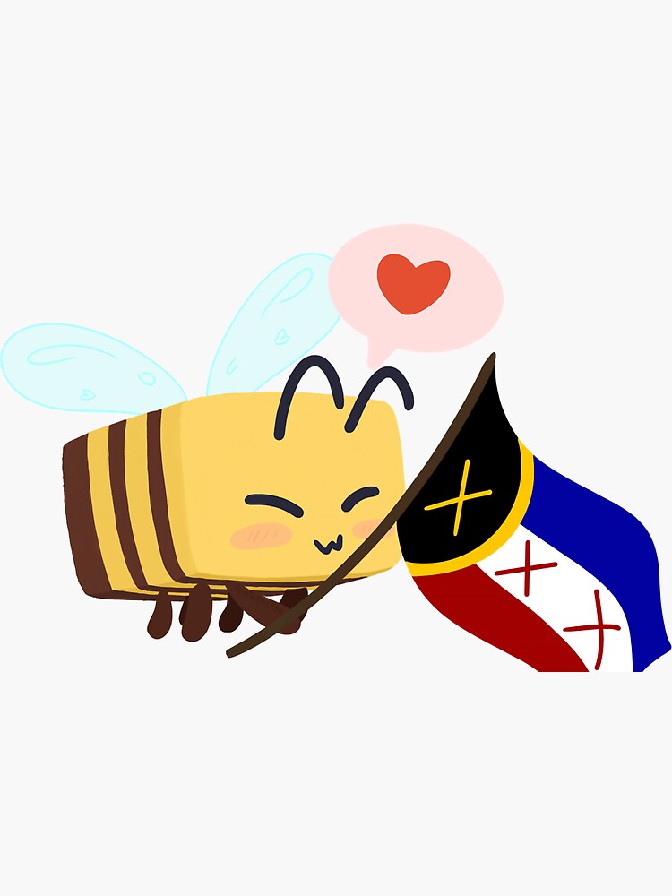 "Minecraft Bee with the Lmanburg flag " Sticker for Sale by ...