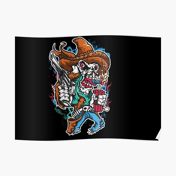 "Annoyed Gangster Bandit Zombie Monster" Poster for Sale by lordyswiss ...