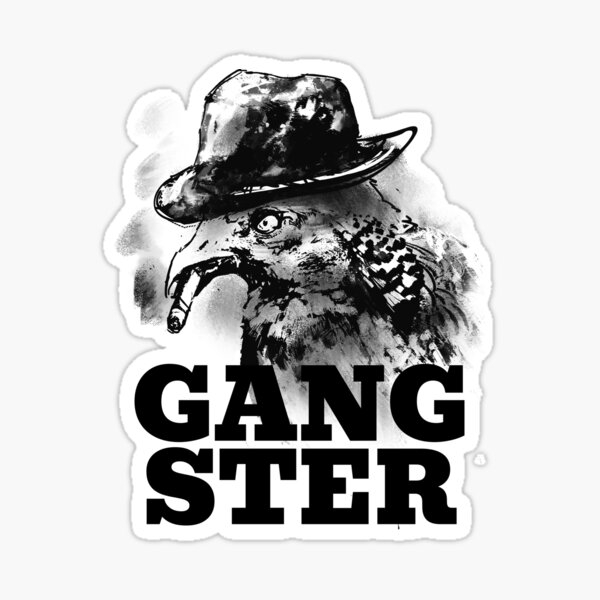 "Mafia Bird with Sigar and Hat" Sticker for Sale by Area31Studios ...