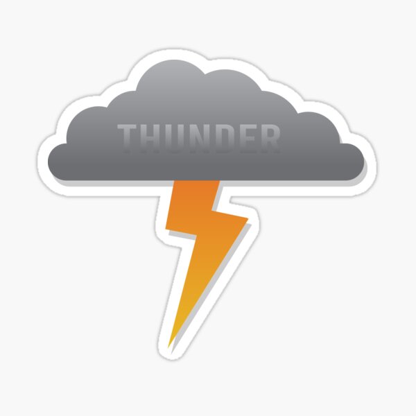 "Thunder Vector Art" Sticker for Sale by ReeDot | Redbubble