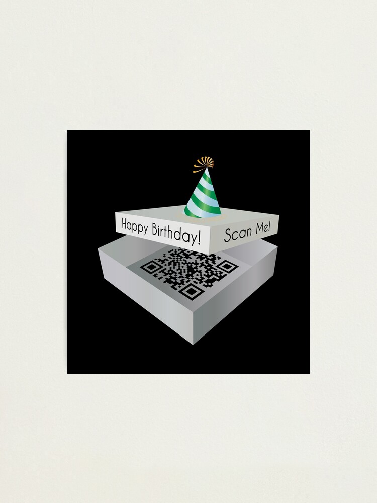 "Happy Birthday The Office animated link QR Code Hat" Photographic ...