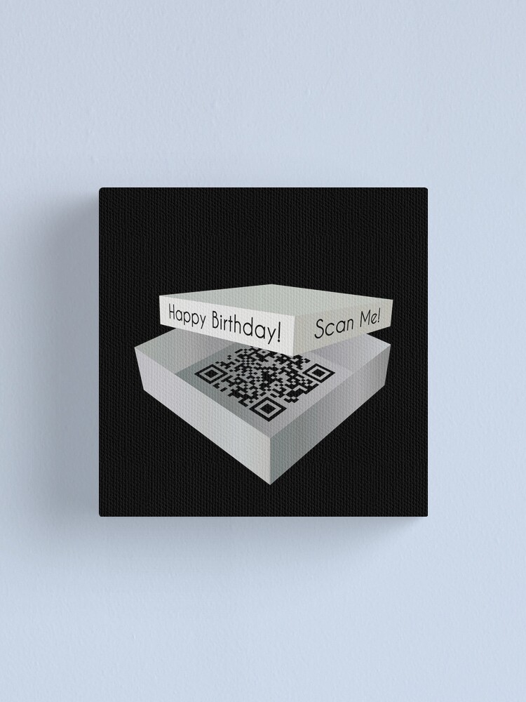 "Happy Birthday The Office animated link QR Code Box" Canvas Print for ...