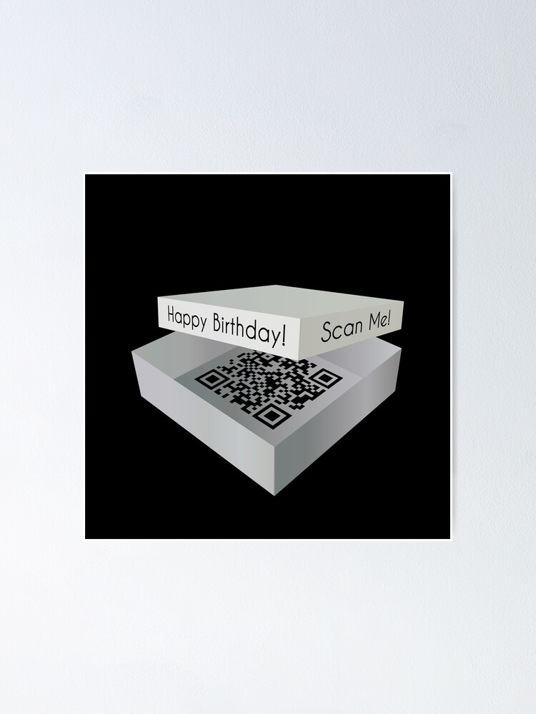 "Happy Birthday The Office animated link QR Code Box" Poster for Sale ...