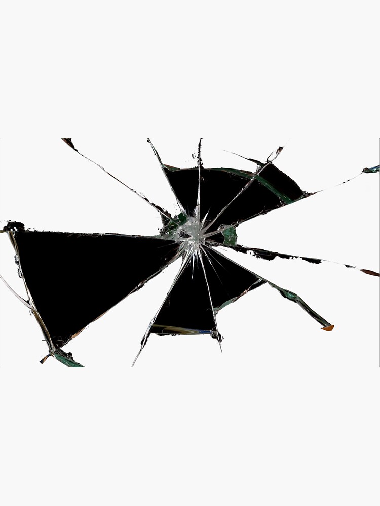 "cracked glass prank 9" Sticker for Sale by SohaibHania | Redbubble
