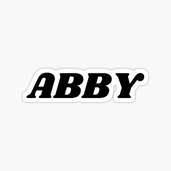 "Abby. Names for kitties female. Names for Cats." Sticker for Sale by ...