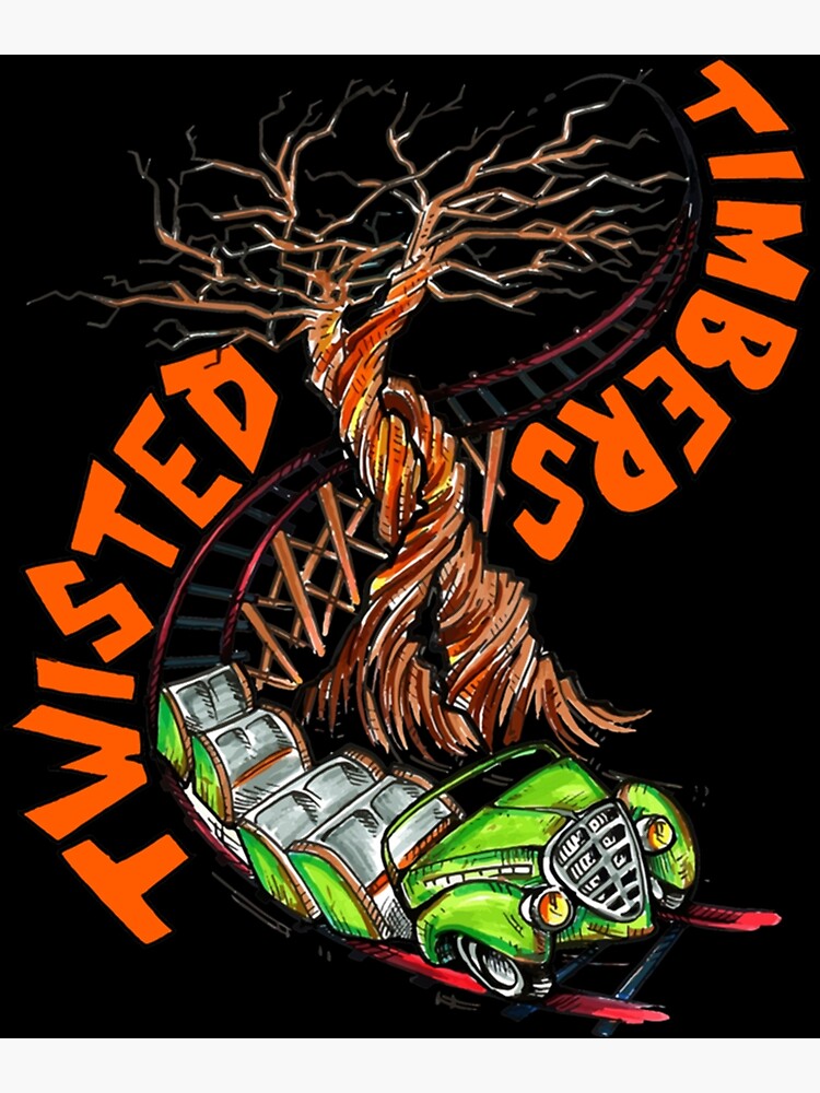 Twisted Timbers Drawing Design Premium Matte Vertical Poster Designed ...