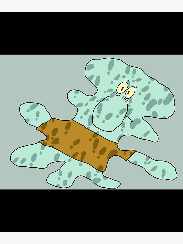 "Flattened Squidward - Spongebob Squarepants Poster" Poster for Sale by ...
