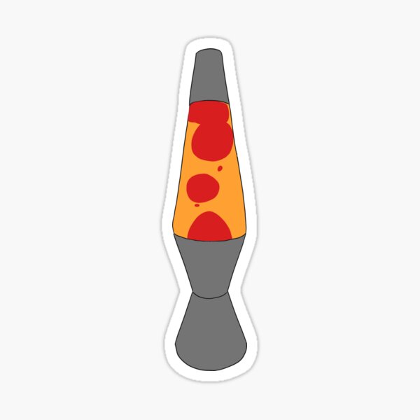 "Orange Lava Lamp" Sticker for Sale by katiebackstage | Redbubble