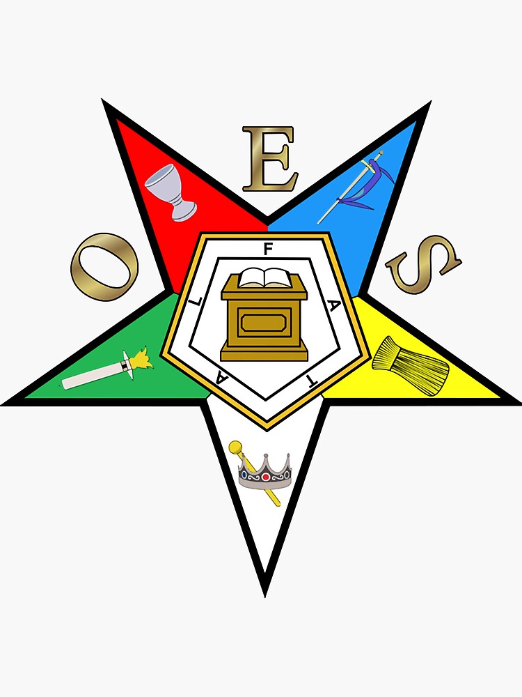"Order of the Eastern Star OES" Sticker for Sale by StarfishsUSA ...