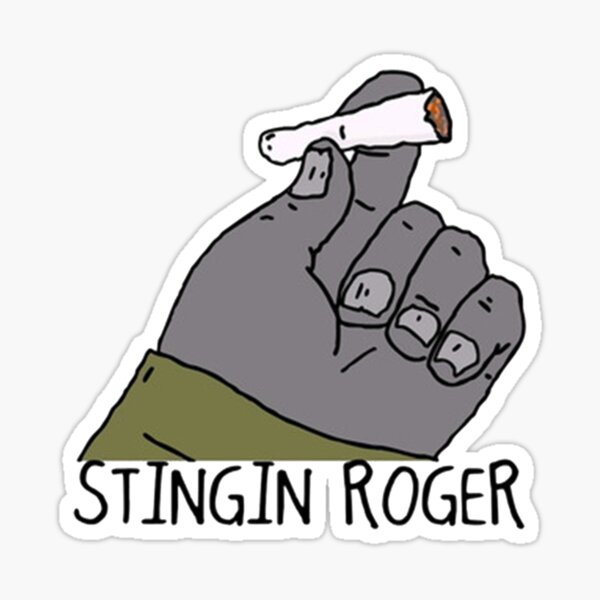 "Stinging Roger " Sticker for Sale by JonavinGambell | Redbubble