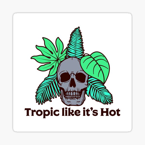 "tropic nature and skeleton" Sticker for Sale by beekem | Redbubble