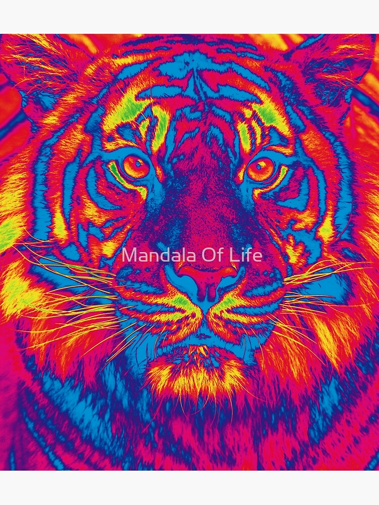 "Trippy Tiger" Poster by PatternsofLife | Redbubble