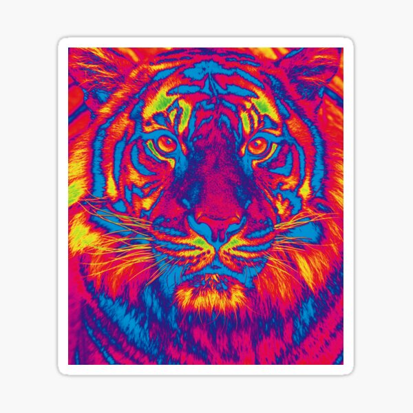 "Trippy Tiger" Sticker for Sale by PatternsofLife | Redbubble