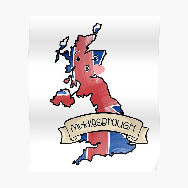 "Middlesbrough" Poster for Sale by WordsMaps | Redbubble