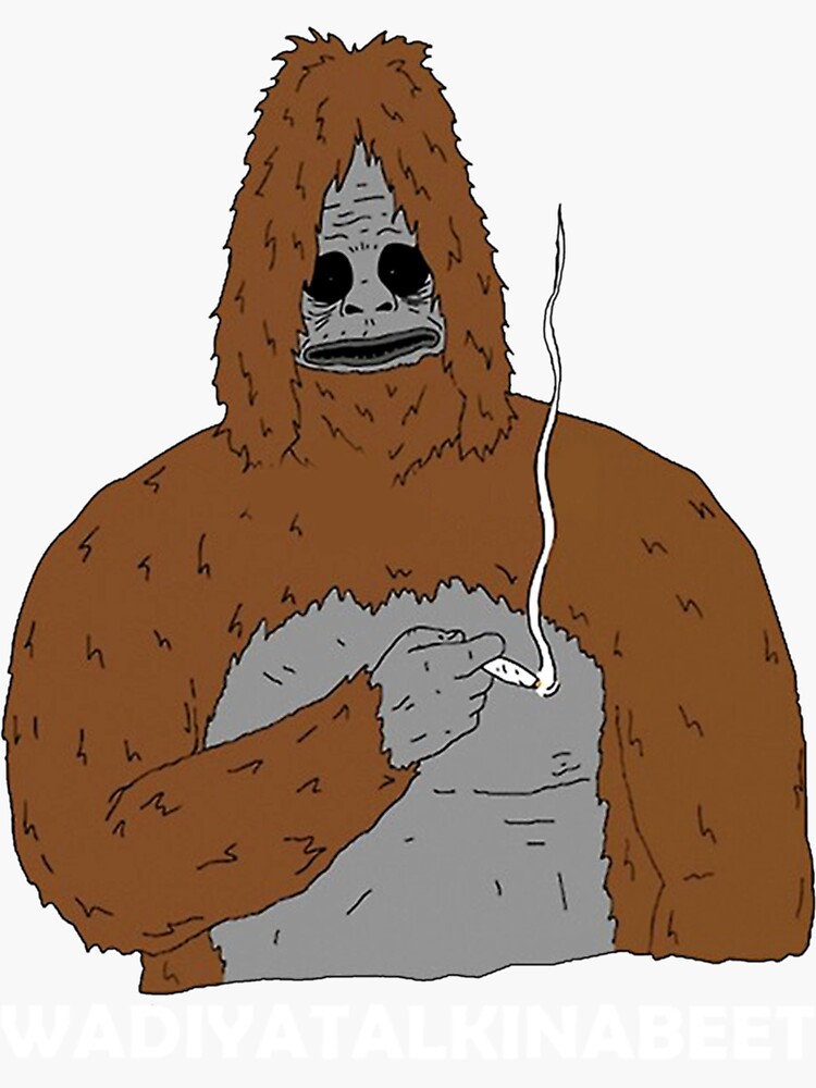 "sassy , Sassy Big Lez Show Sassy Smoking Monkey " Sticker for Sale by ...