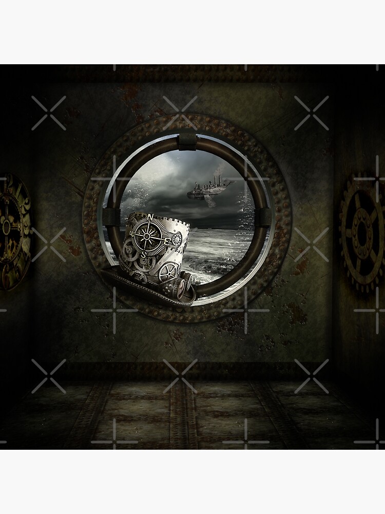 "Steampunk hat at the window" Sticker for Sale by tiky224 | Redbubble