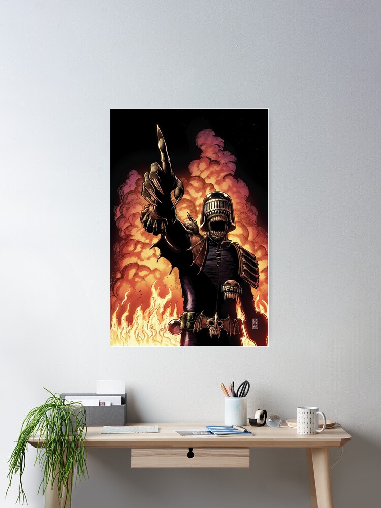 "judge dredd,judge death,figure,pointing,fire, dredd,cyberpunk,police ...