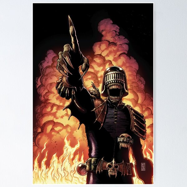 "judge dredd,judge death,figure,pointing,fire, dredd,cyberpunk,police ...