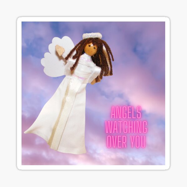 "Angels watching over you" Sticker for Sale by Misdavinci | Redbubble