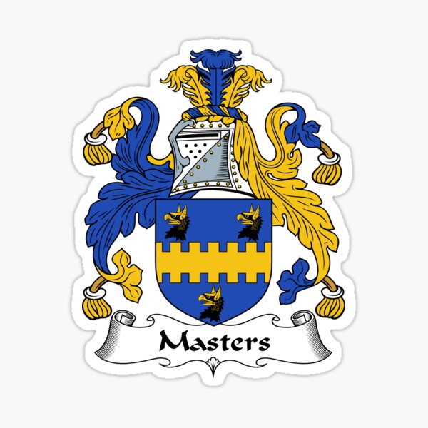"Masters" Sticker for Sale by HaroldHeraldry | Redbubble