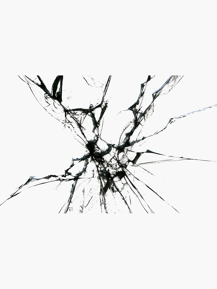 "cracked glass prank 83" Sticker for Sale by SohaibHania | Redbubble
