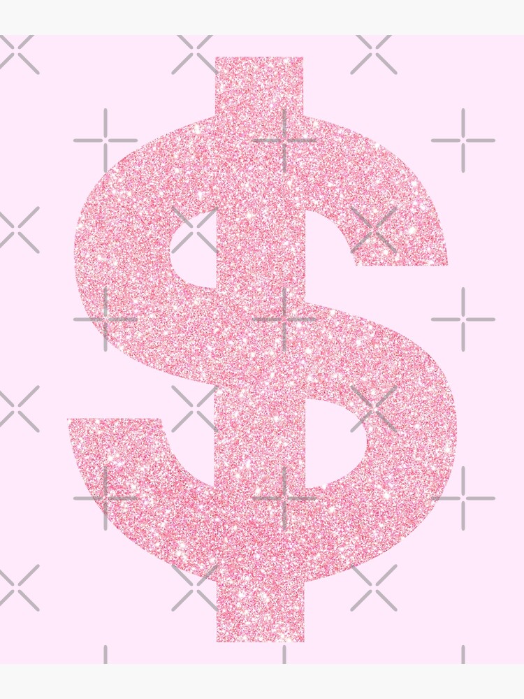 "baby pink glitter dollar sign" Poster for Sale by kosmos11 | Redbubble