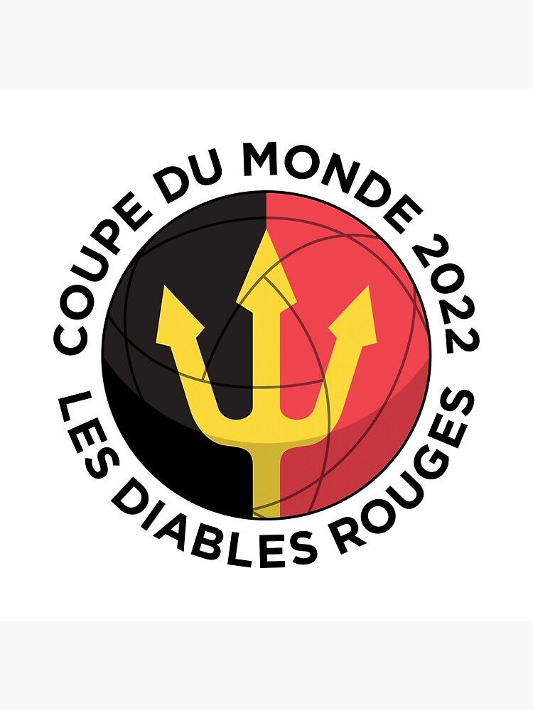 "Les Diables Rouges - Coupe Du Monde 2022 (Black Text)" Canvas Print ...